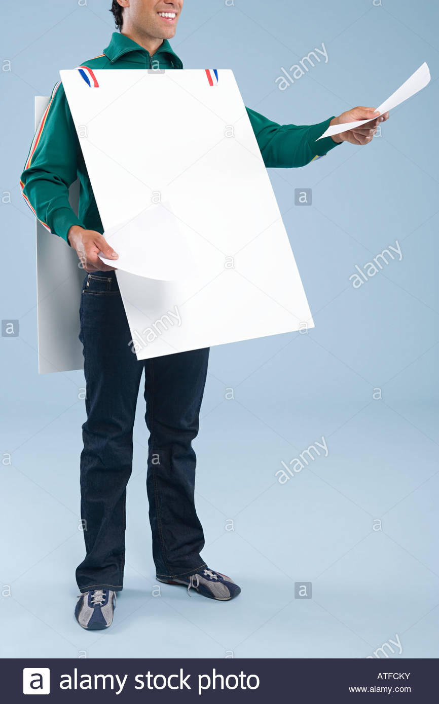 Man With Sandwich Board Stock Photos & Man With Sandwich Board Stock ...