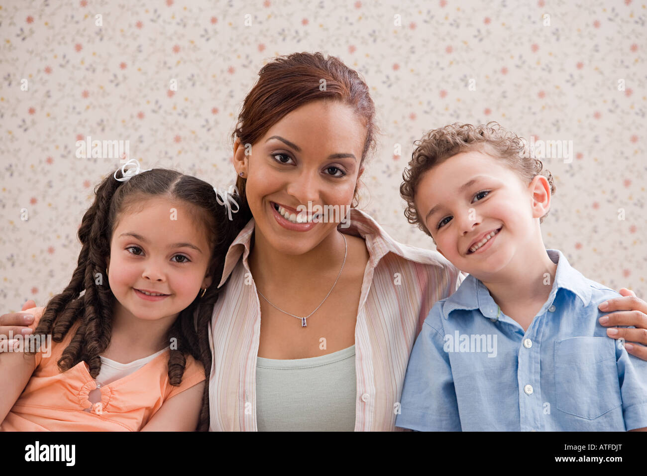 Mother and children Stock Photo - Alamy