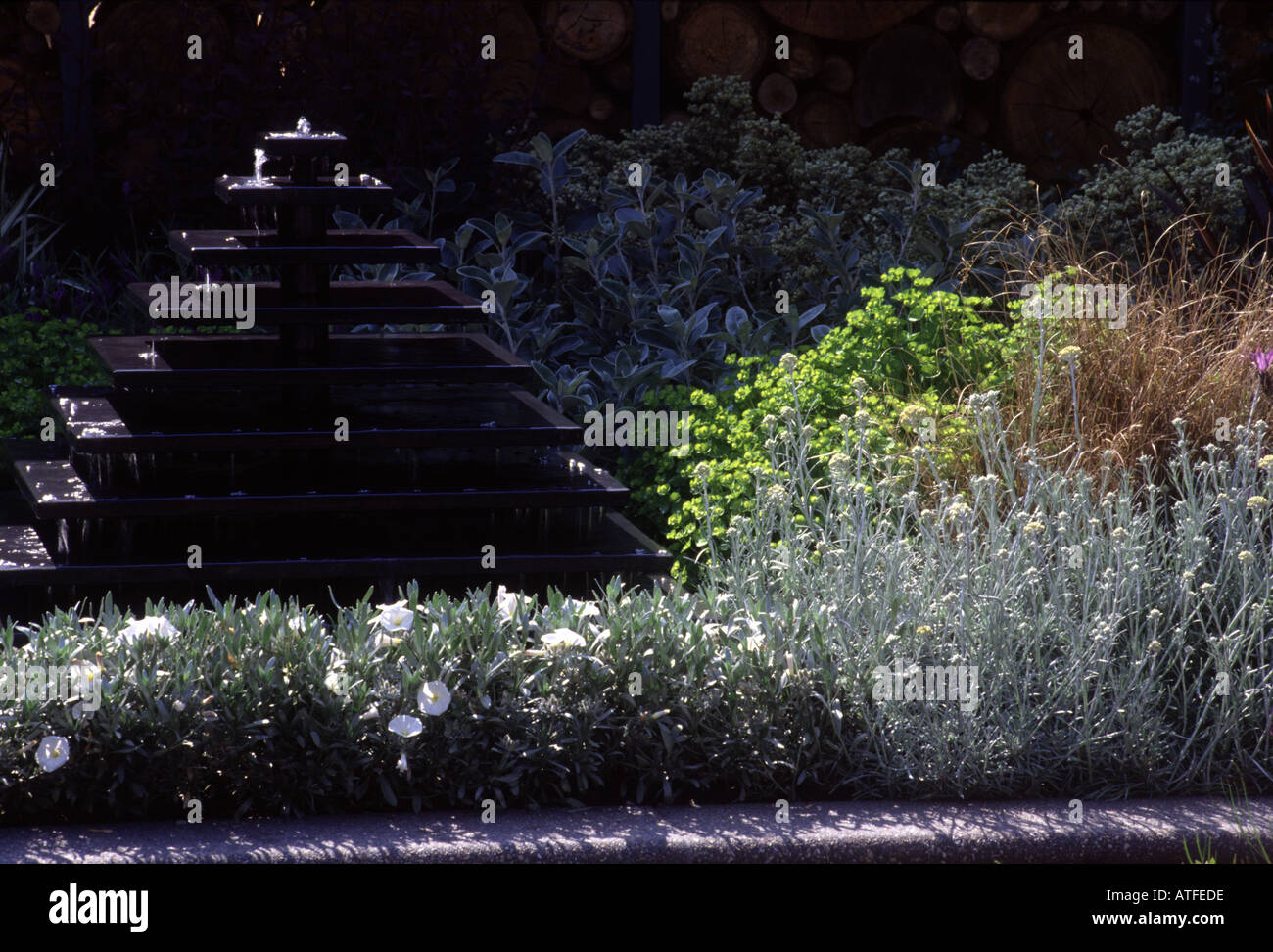 Pyramid shaped water feature in the Australian Inspirations garde ...