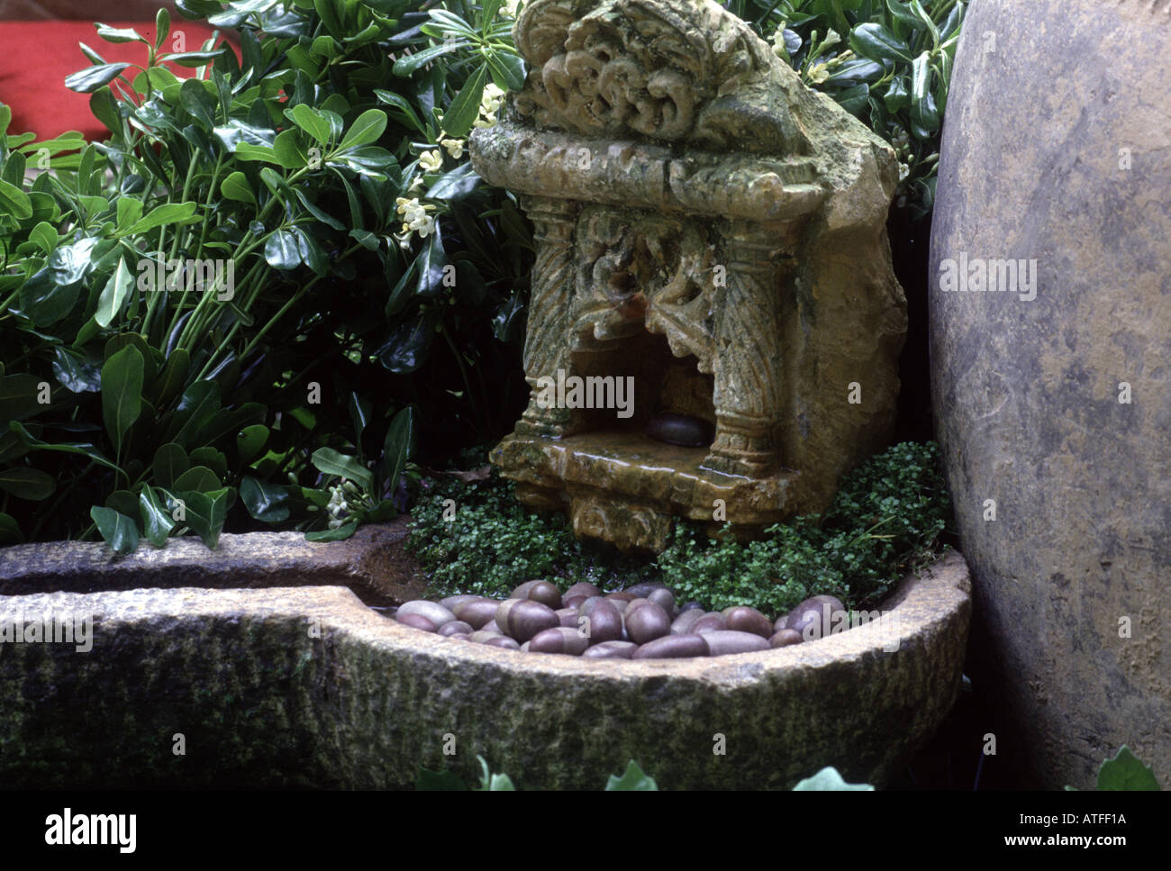 Japanese style water features Chelsea Fower Show 2004 Stock Photo - Alamy