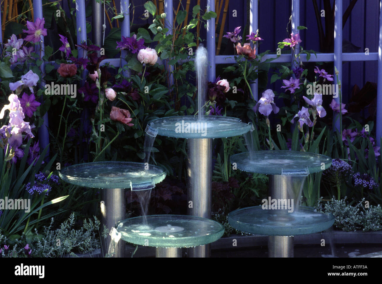 Glass water feature Stock Photo - Alamy