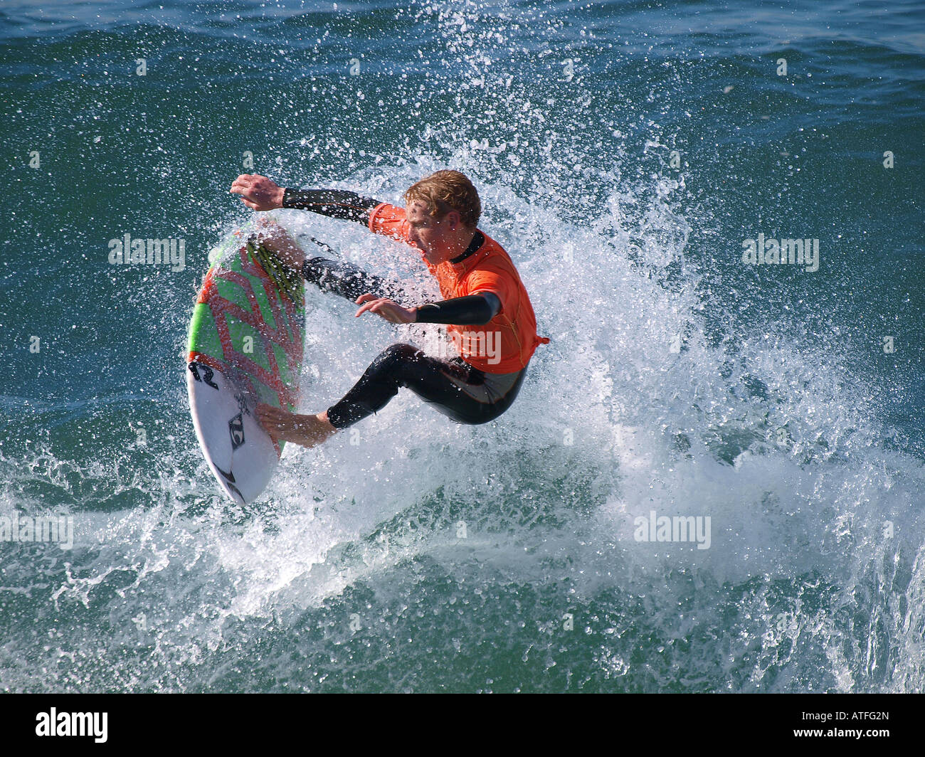Surfer in competition Stock Photo - Alamy