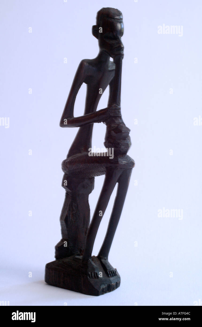 African art statue sculpture thinking hi-res stock photography and ...