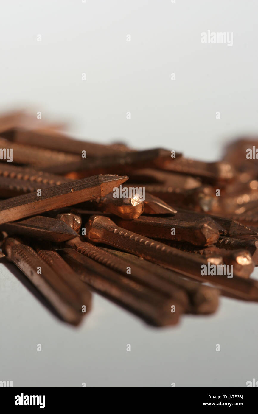 Copper nail hi-res stock photography and images - Alamy