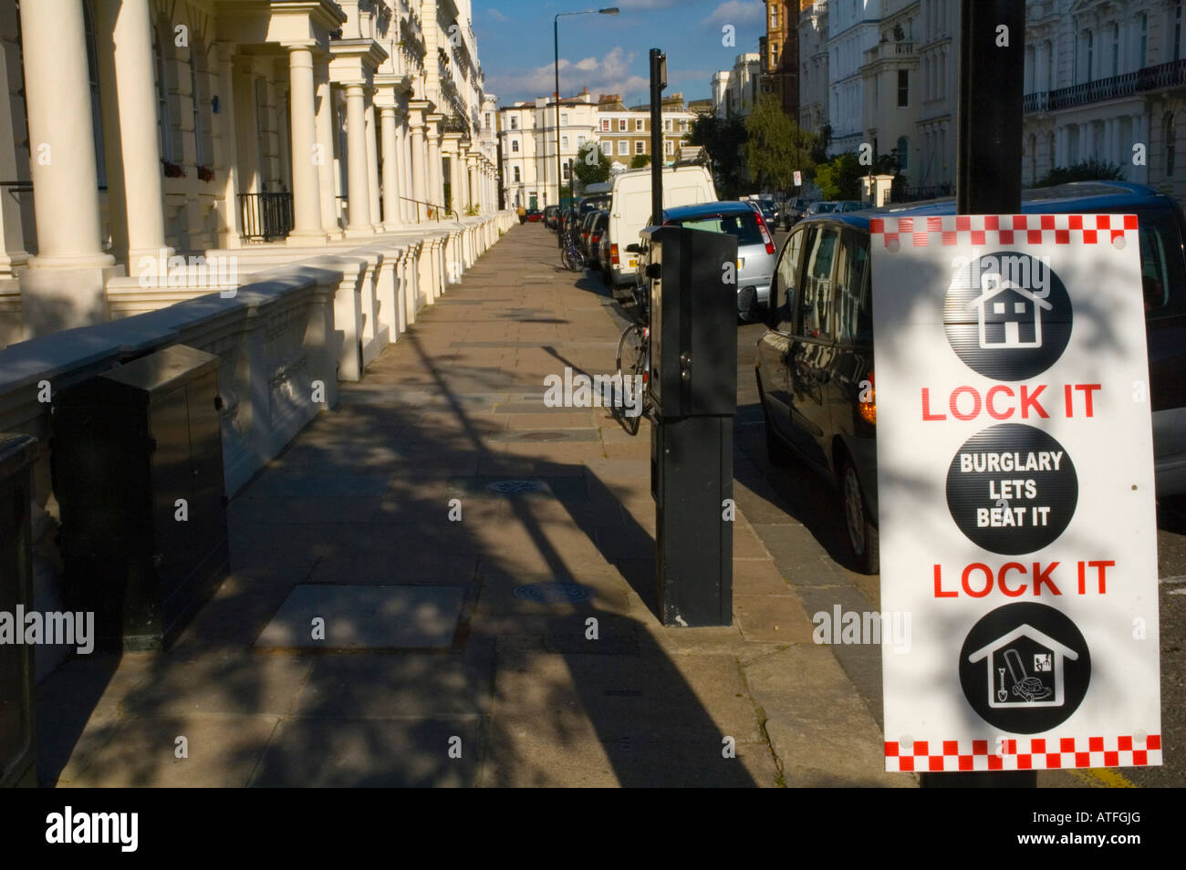 Lock It campaign in Notting Hill district of London England UK Stock ...