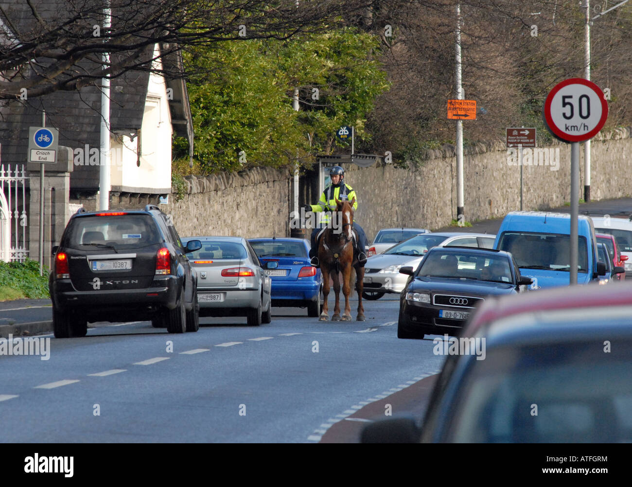Irish police stopping traffic hi-res stock photography and images - Alamy