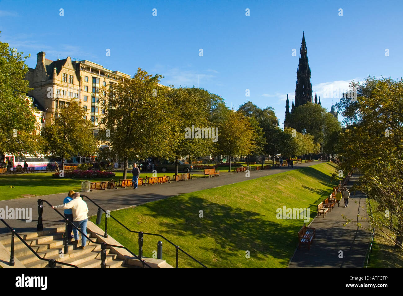 Princess Gardens in central Edinburgh Scotland UK Stock Photo - Alamy