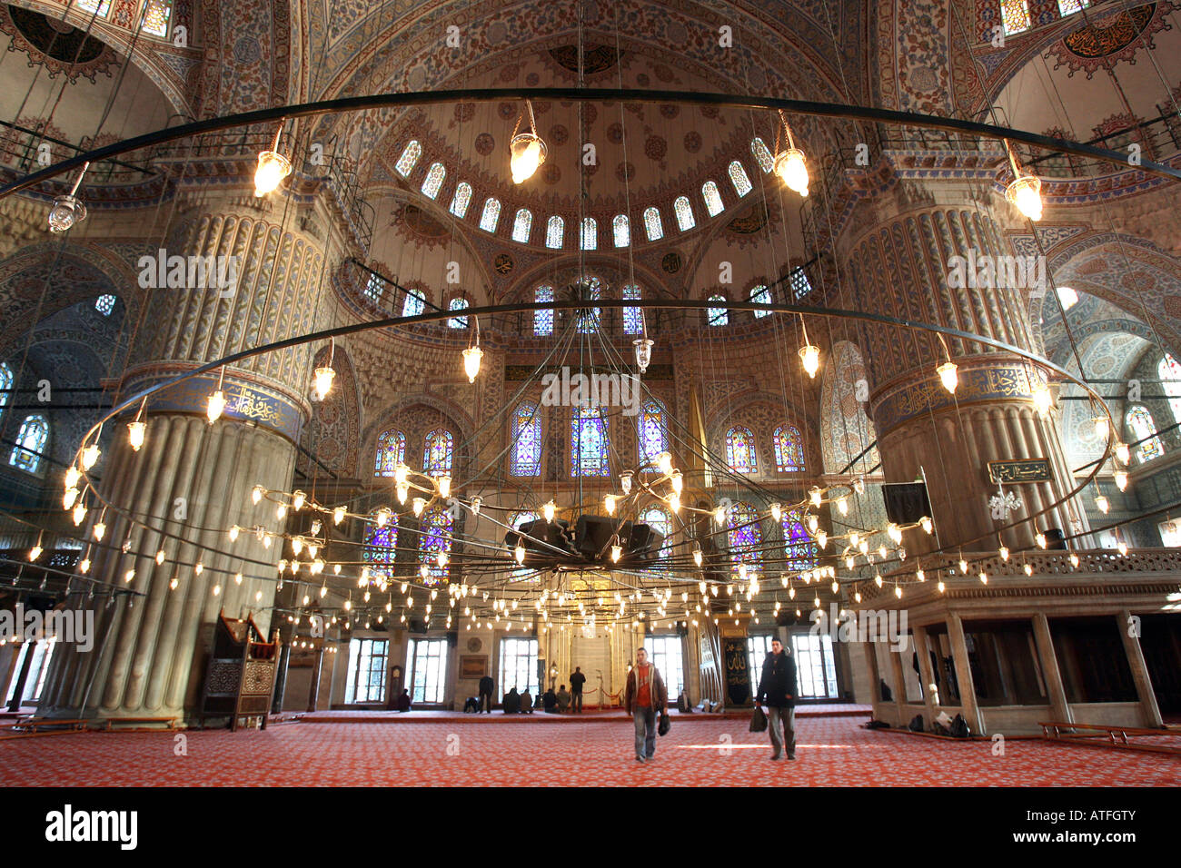 Interior of the Blue Mosque, Sultanhamet, Istanbul Stock Photo - Alamy