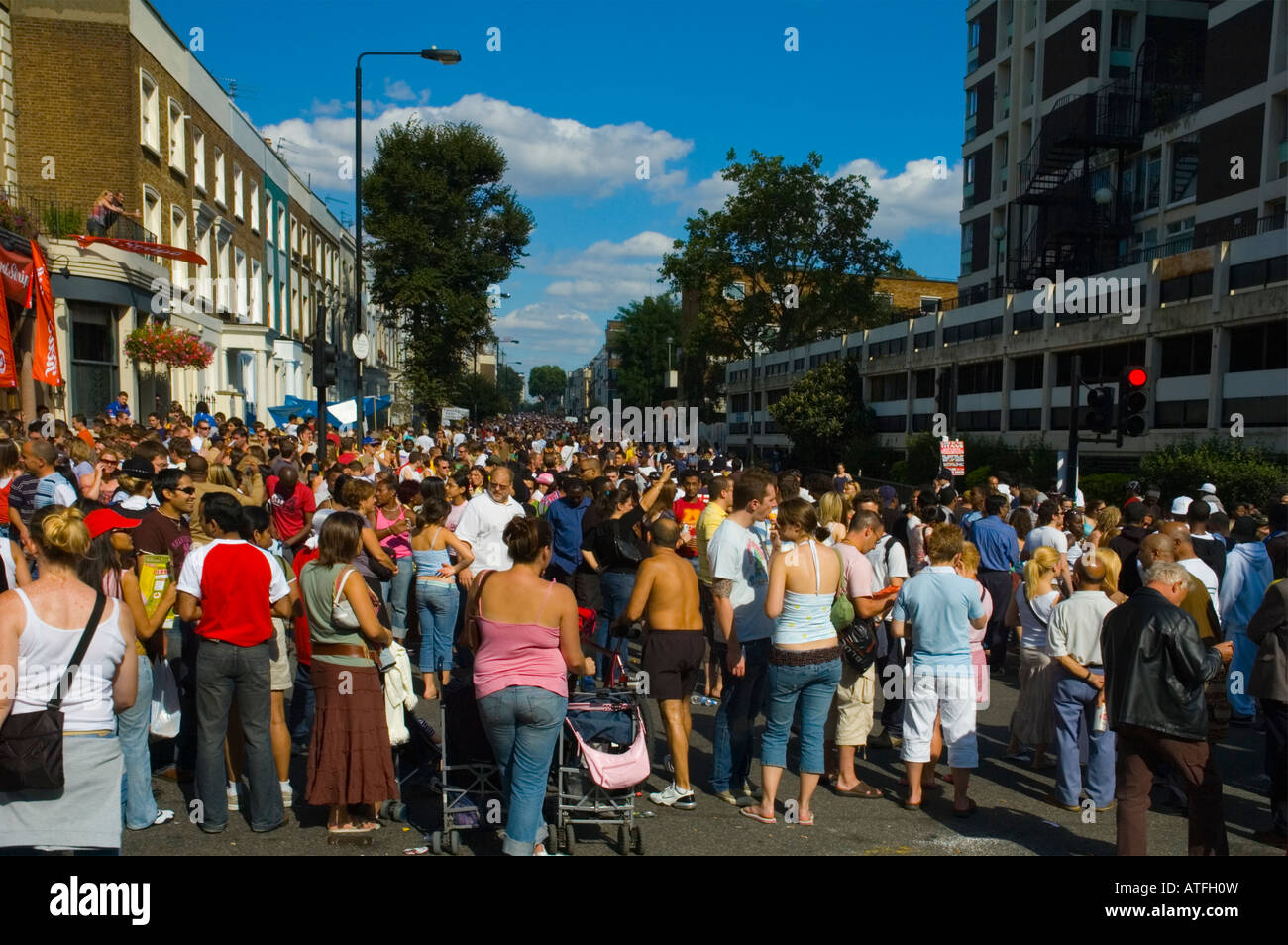 Crowds during Notting Hill carnival in London England UK Stock Photo ...