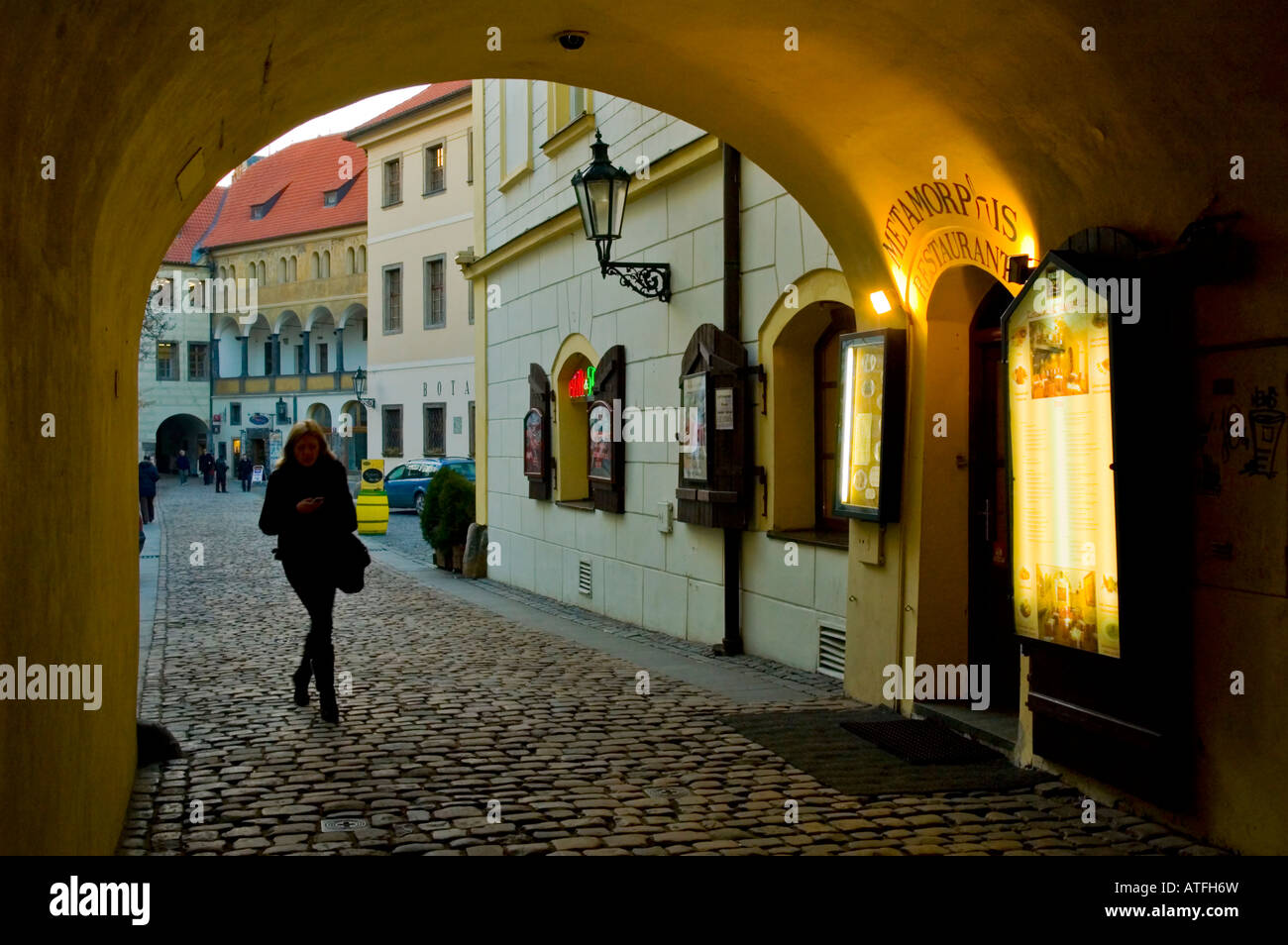 Ungelt courtyard in Prague Czech Republic Stock Photo - Alamy