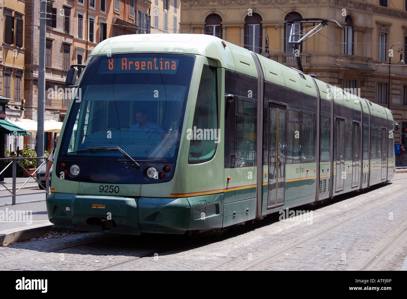 A tram in Rome, Italy travelling to Argentina Stock Photo - Alamy