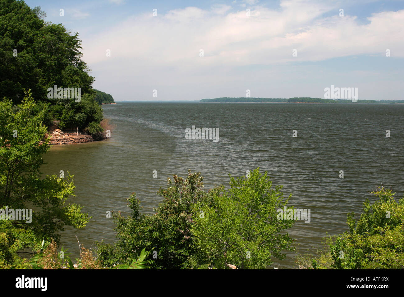 Shoreline of Red Rock Lake (reservoir) on Des Moines River Stock Photo ...
