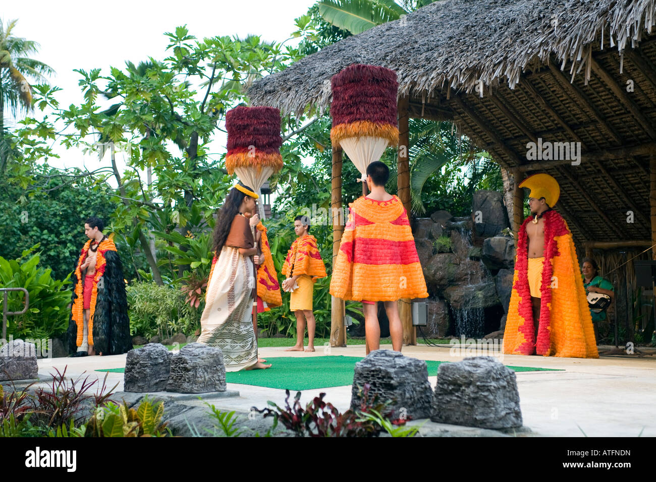 Hawaiian Royalty at Luau Stock Photo - Alamy