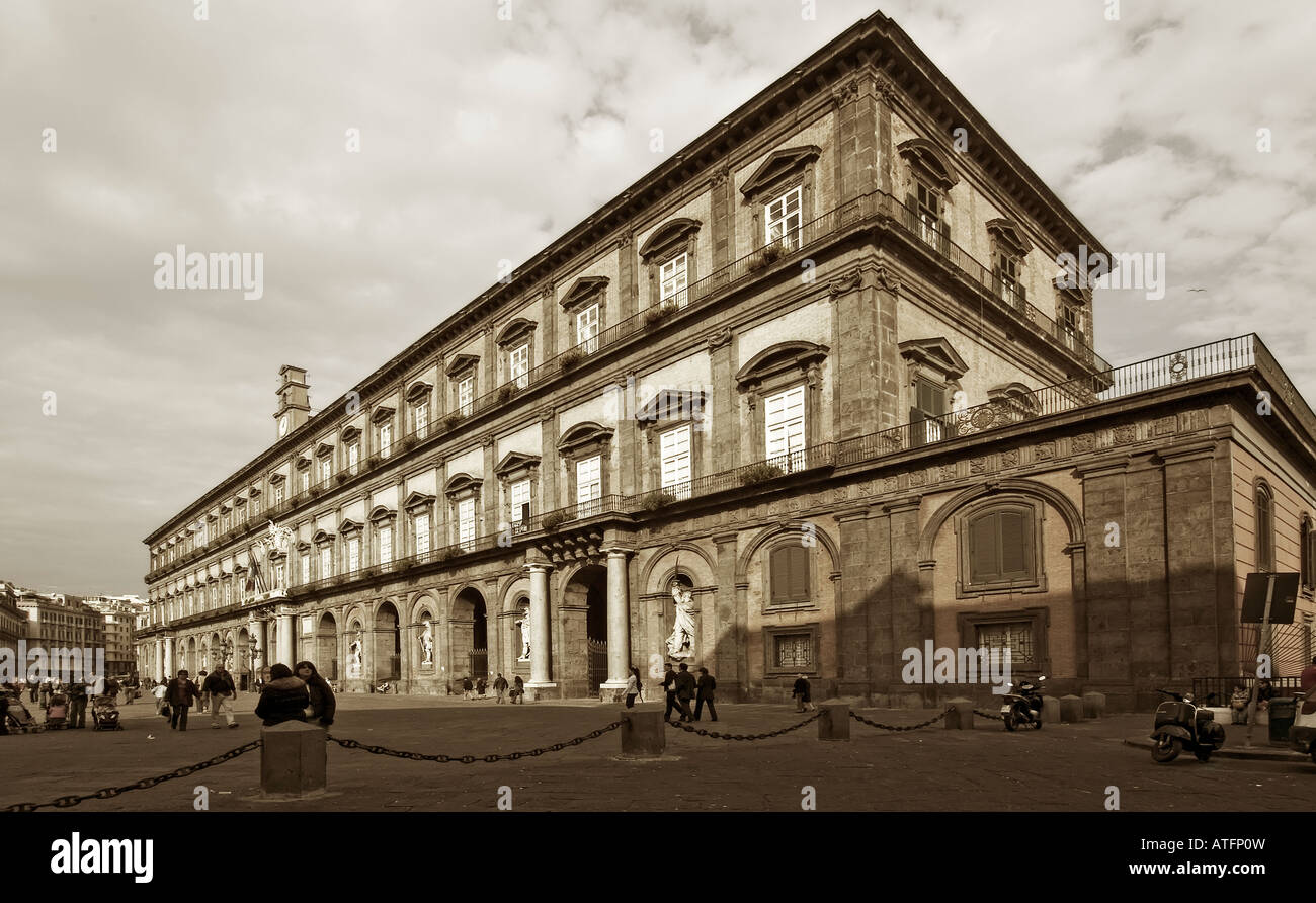 Napoli Naples Historical Center centre palazzo reale Royal Palace Stock ...
