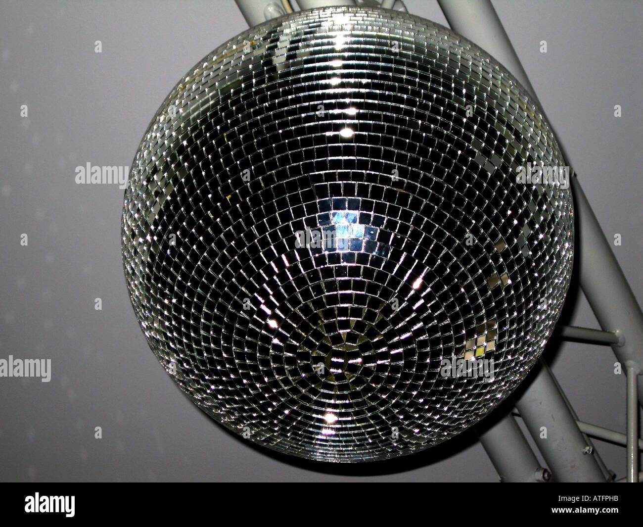 Mirror ball on ceiling in dance hall ballroom Stock Photo - Alamy