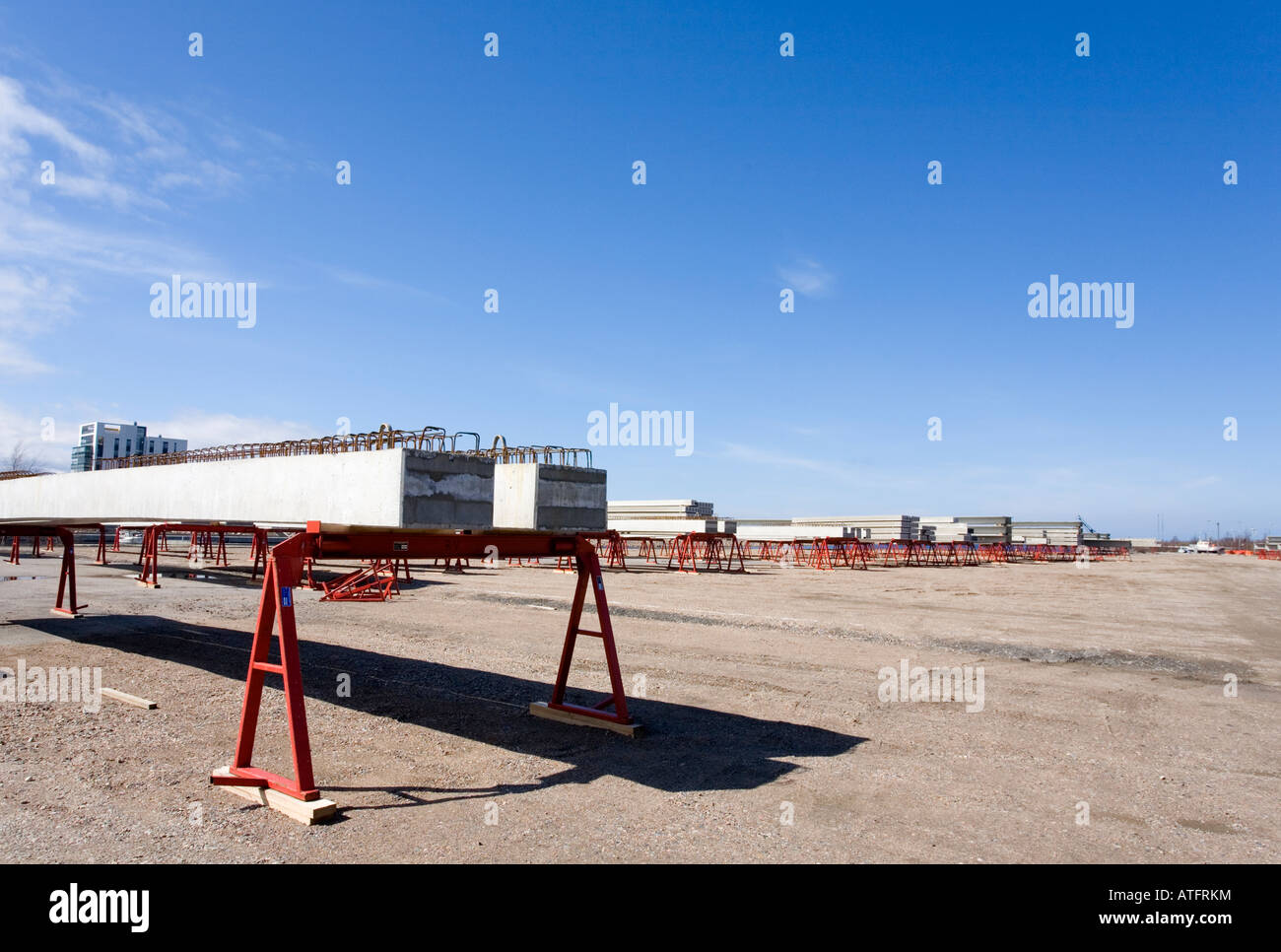 Inventory and storage area of Prefabricated concrete construction ...