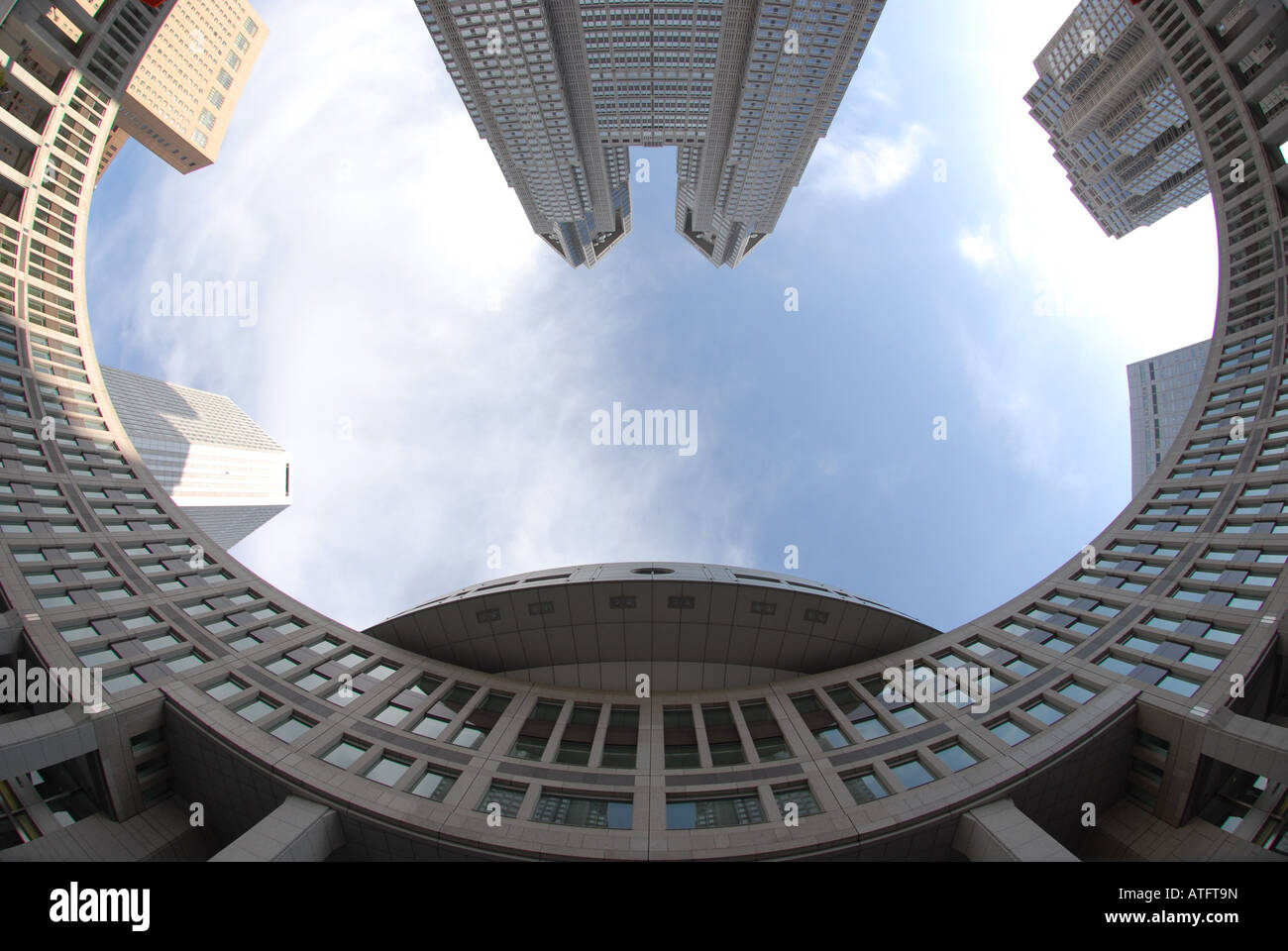 fisheye view of circular architecture Stock Photo - Alamy