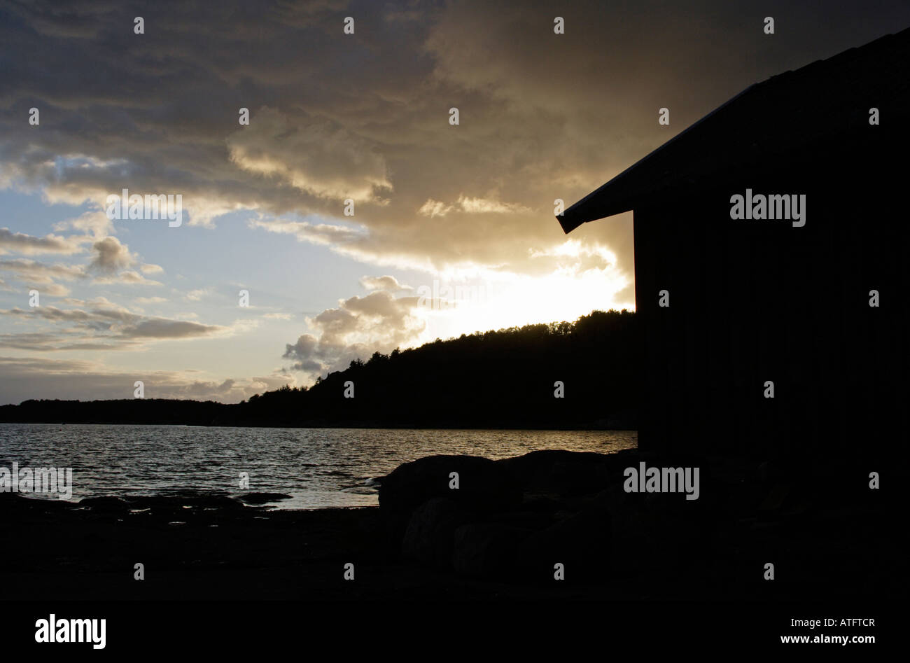 Magic evening light over the bay Stock Photo - Alamy