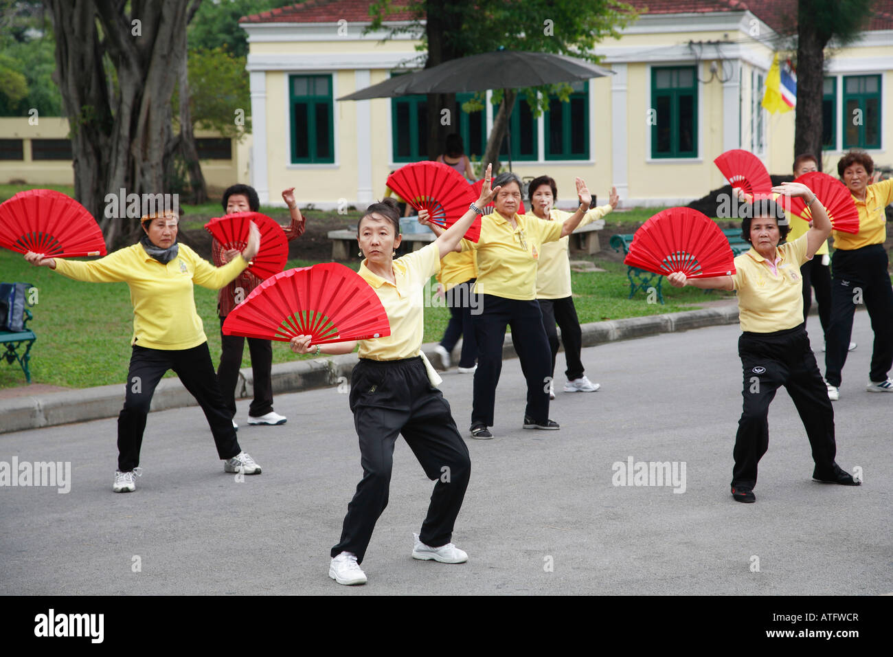 Thailand Bangkok Suan Lumphini Park chinese morning exercises Stock ...