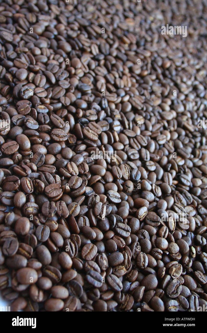 Delicious roasted Coffee background Stock Photo - Alamy