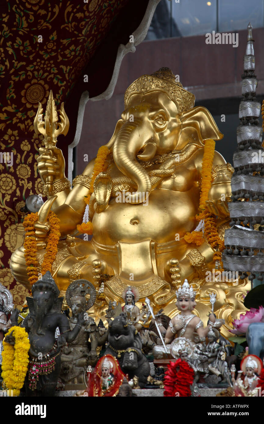 Thailand Bangkok hindu god Ganesh statue shrine Stock Photo - Alamy