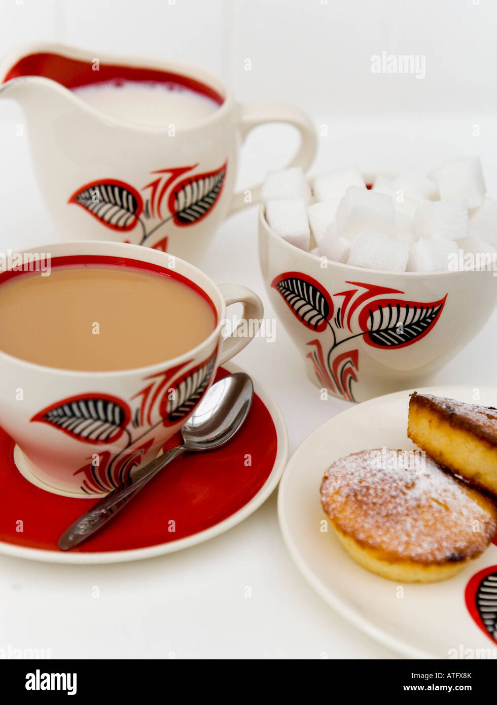 Cup of Tea with milk and sugar - served in vintage china ware (Wade ...