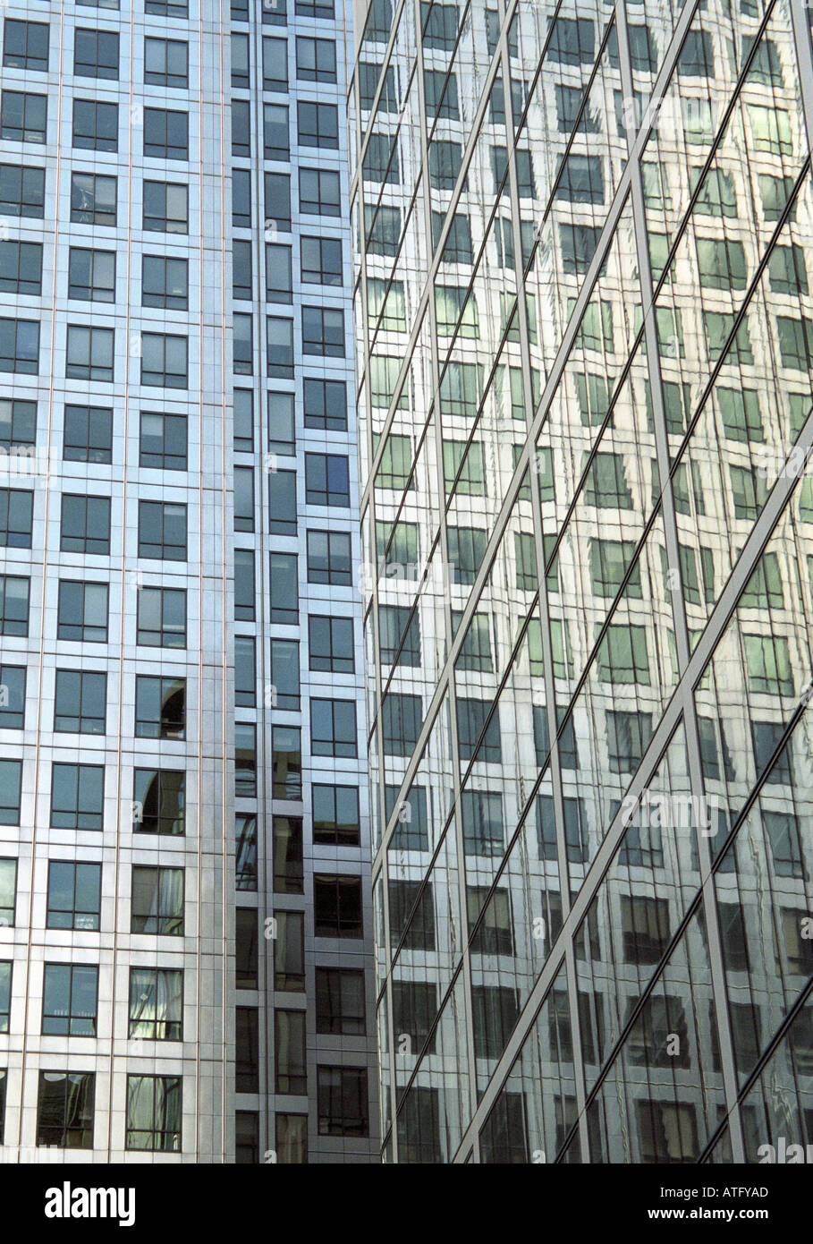 Square windows of a building at Canary Wharf Stock Photo - Alamy