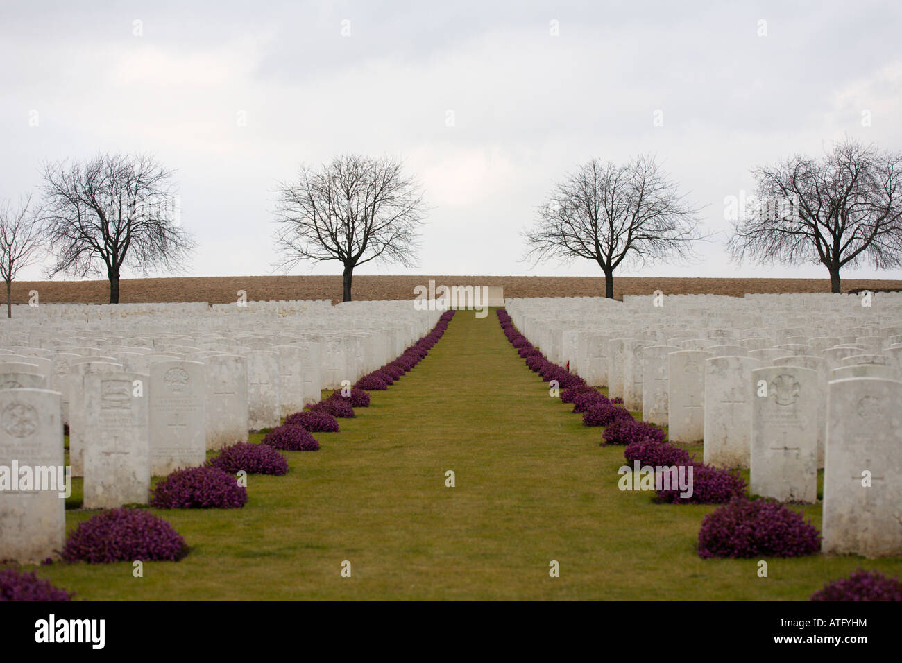 Ovillers WW1 CWGC Cemetery The Somme Picardy France Stock Photo - Alamy