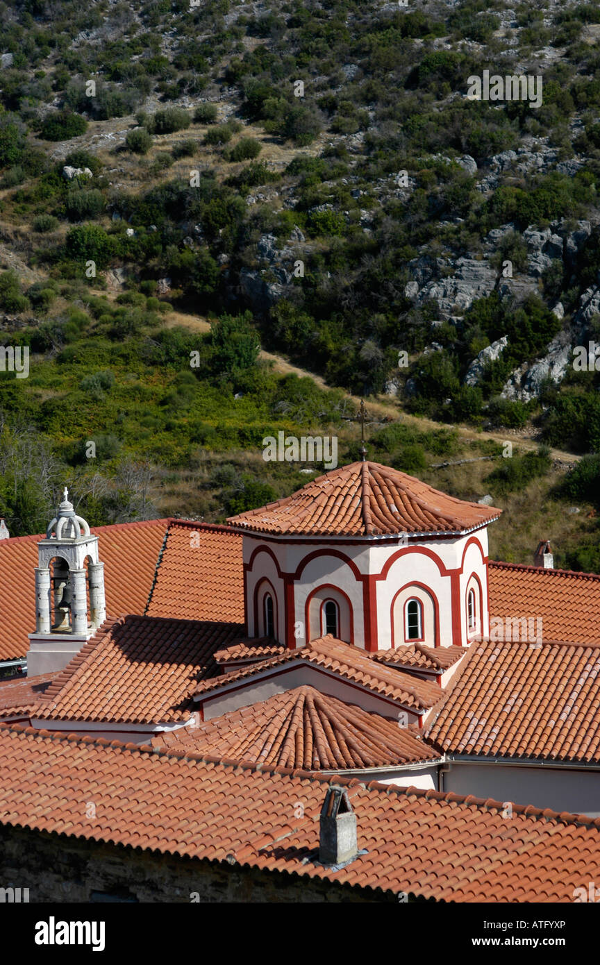The Monastery "Megali Panaghia" at Samos island, Greece Stock Photo - Alamy