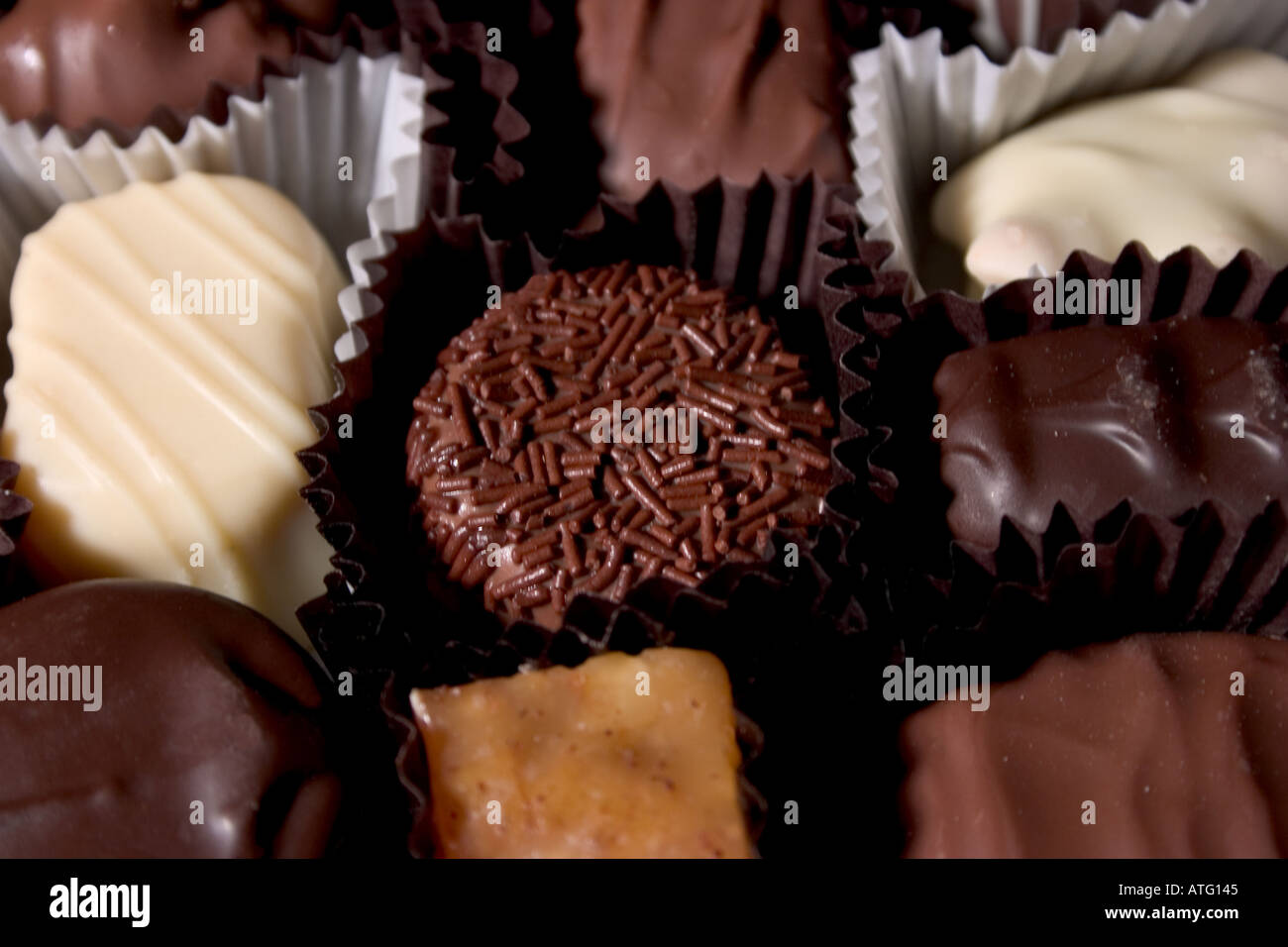 Chocolate Assorted Candies Stock Photo - Alamy