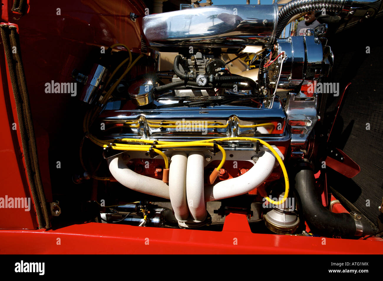 USA 1970 vintage muscle car engine restored Stock Photo - Alamy