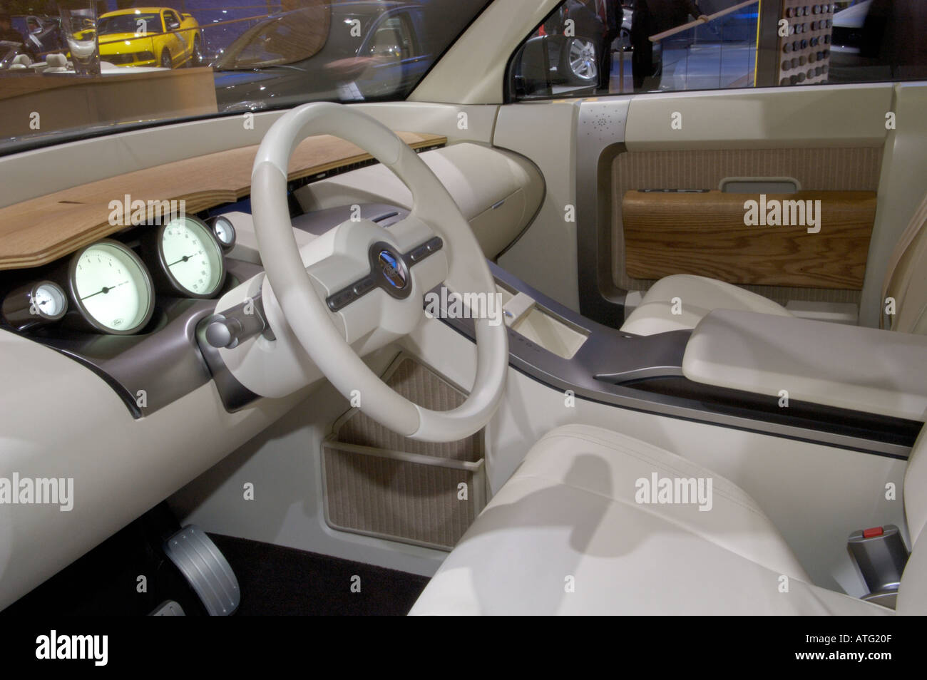 Ford Fairlane concept car interior at the North American International ...