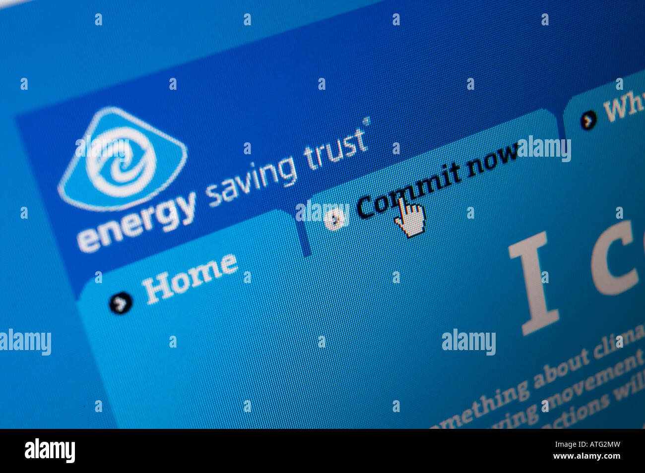 WEB SITE ON COMPUTER SCREEN SHOWING ENERGY SAVING Stock Photo - Alamy