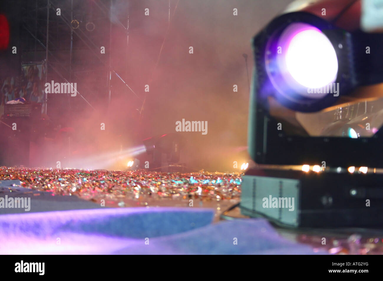 Colored Stage lights On the show Stock Photo - Alamy