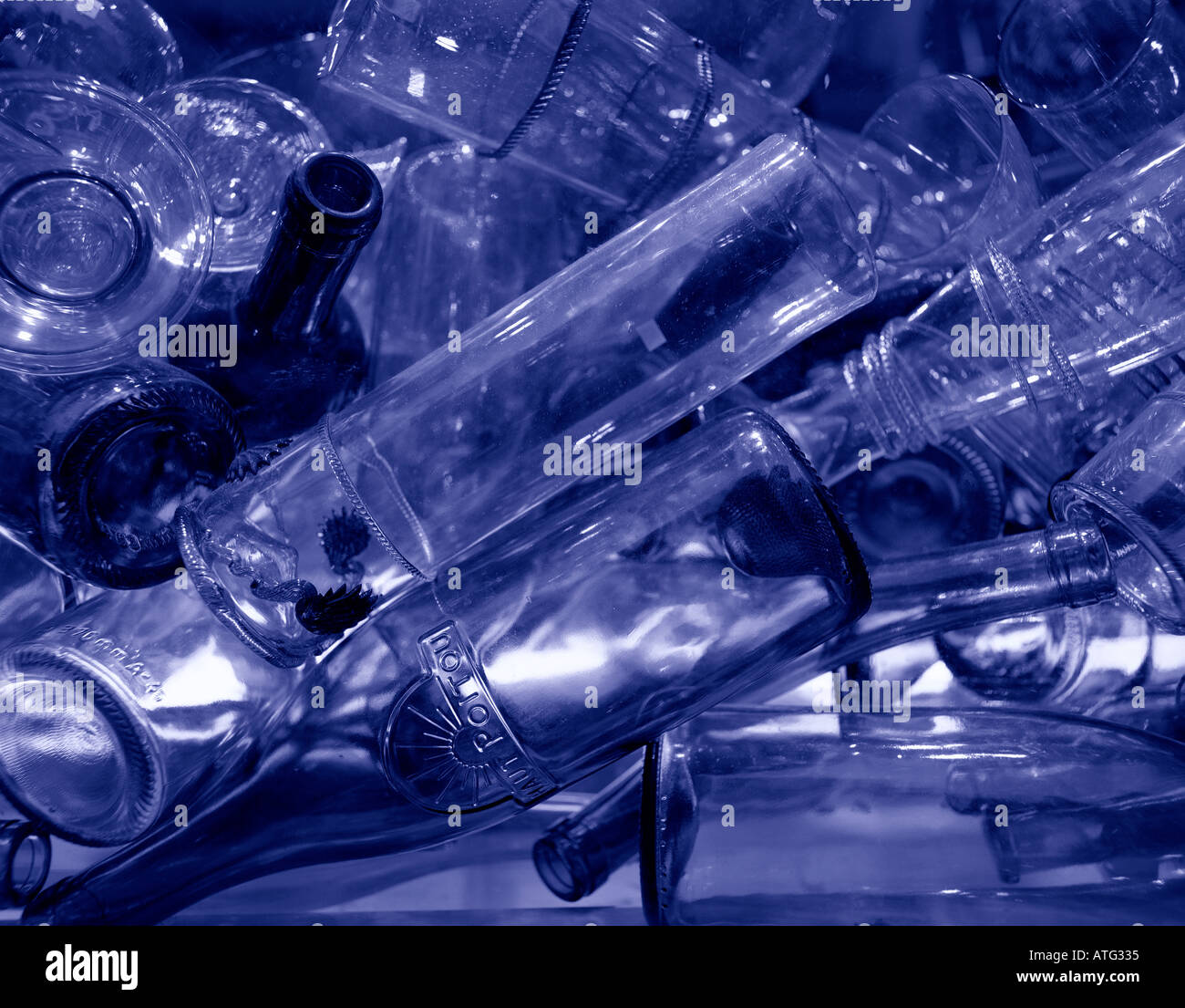 Bottles and Glasses Stock Photo - Alamy
