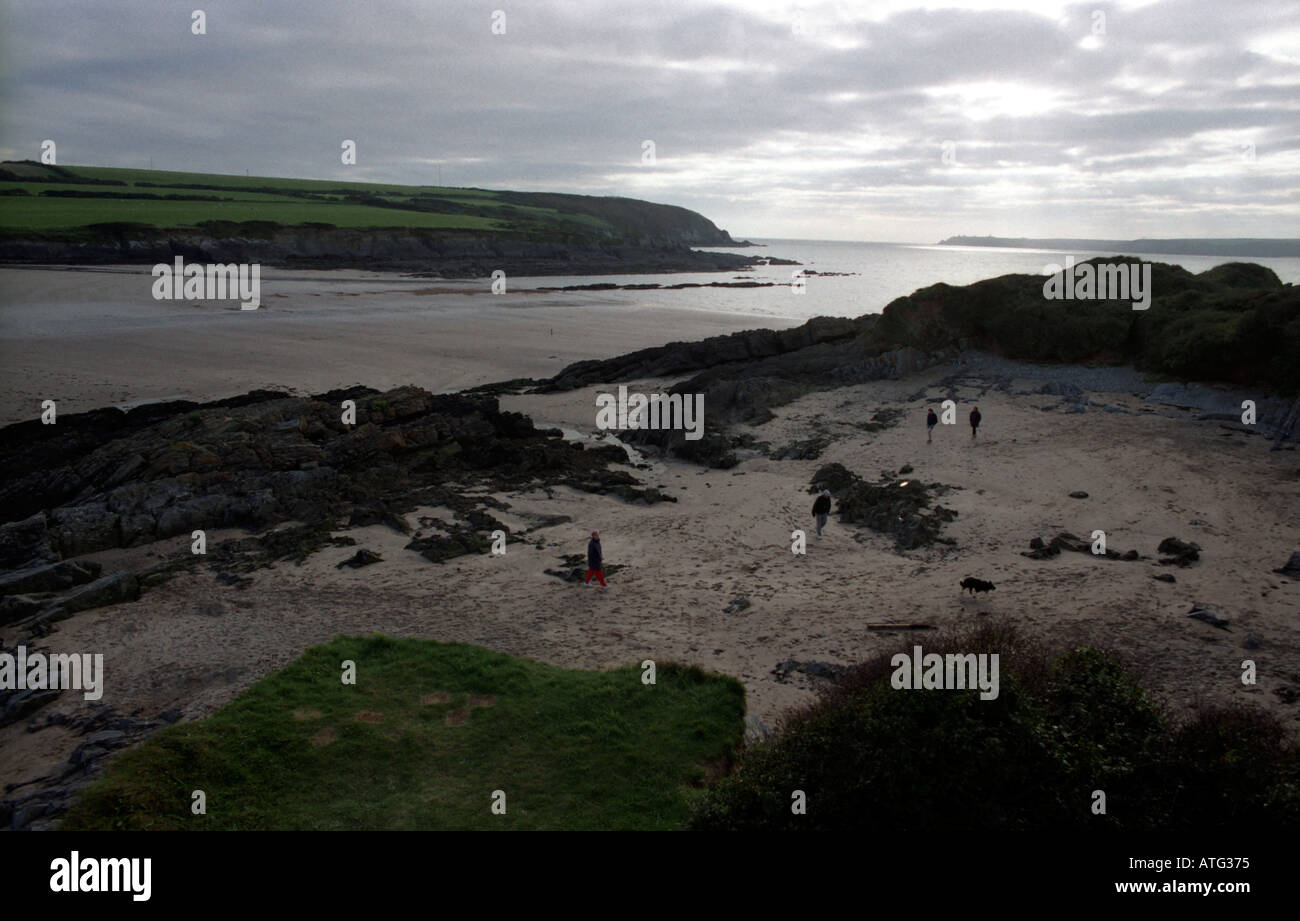 The beach at Angle in Pembrokeshire Stock Photo - Alamy