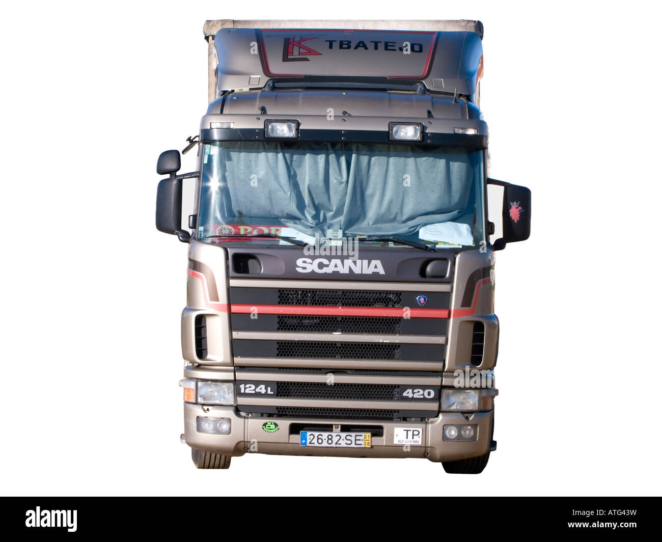Front view of the cabin of an European 18-wheeler Stock Photo - Alamy
