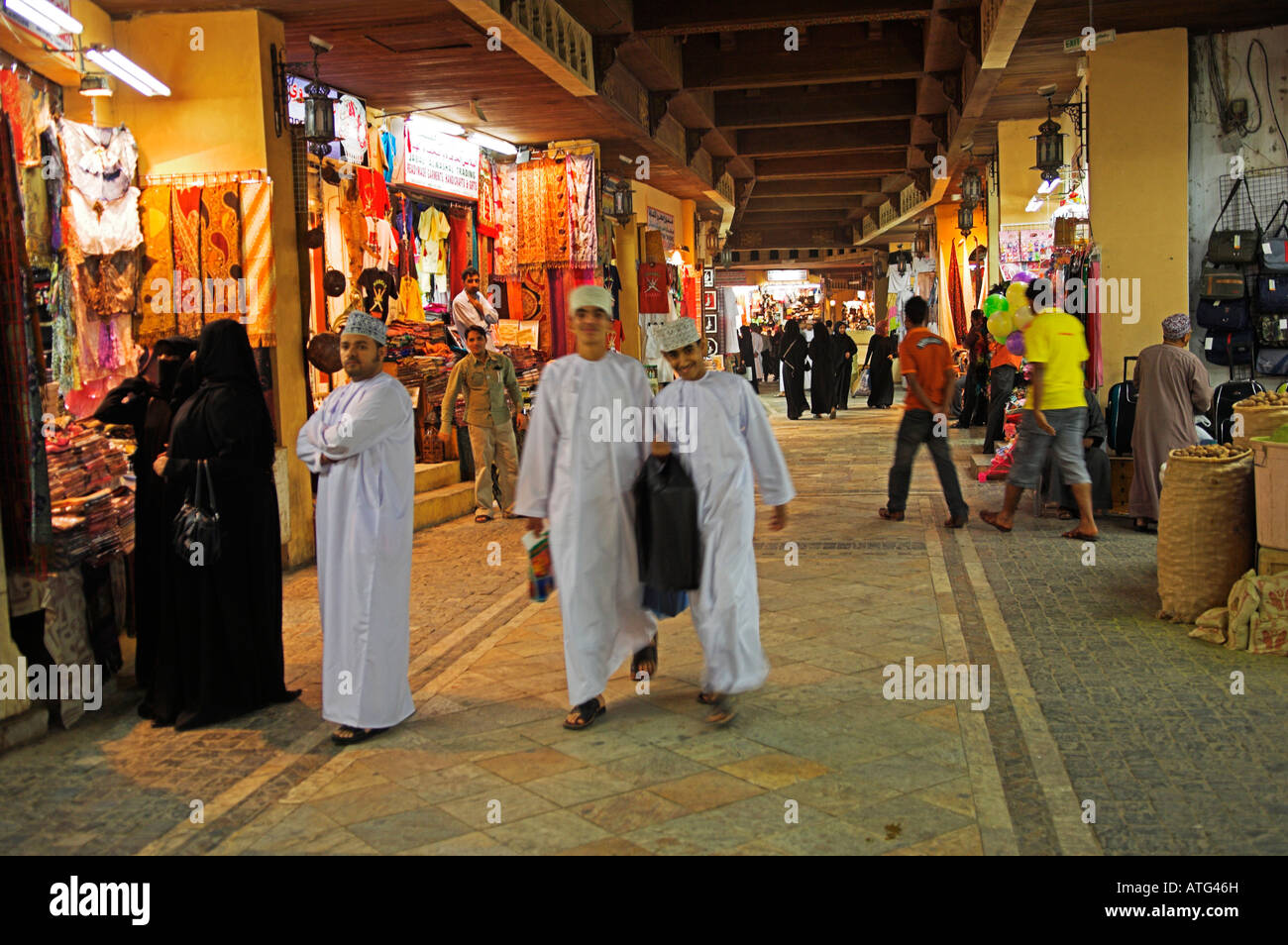 Inside Mutrah Al Dhalam Souk Muscat Oman Stock Photo - Alamy