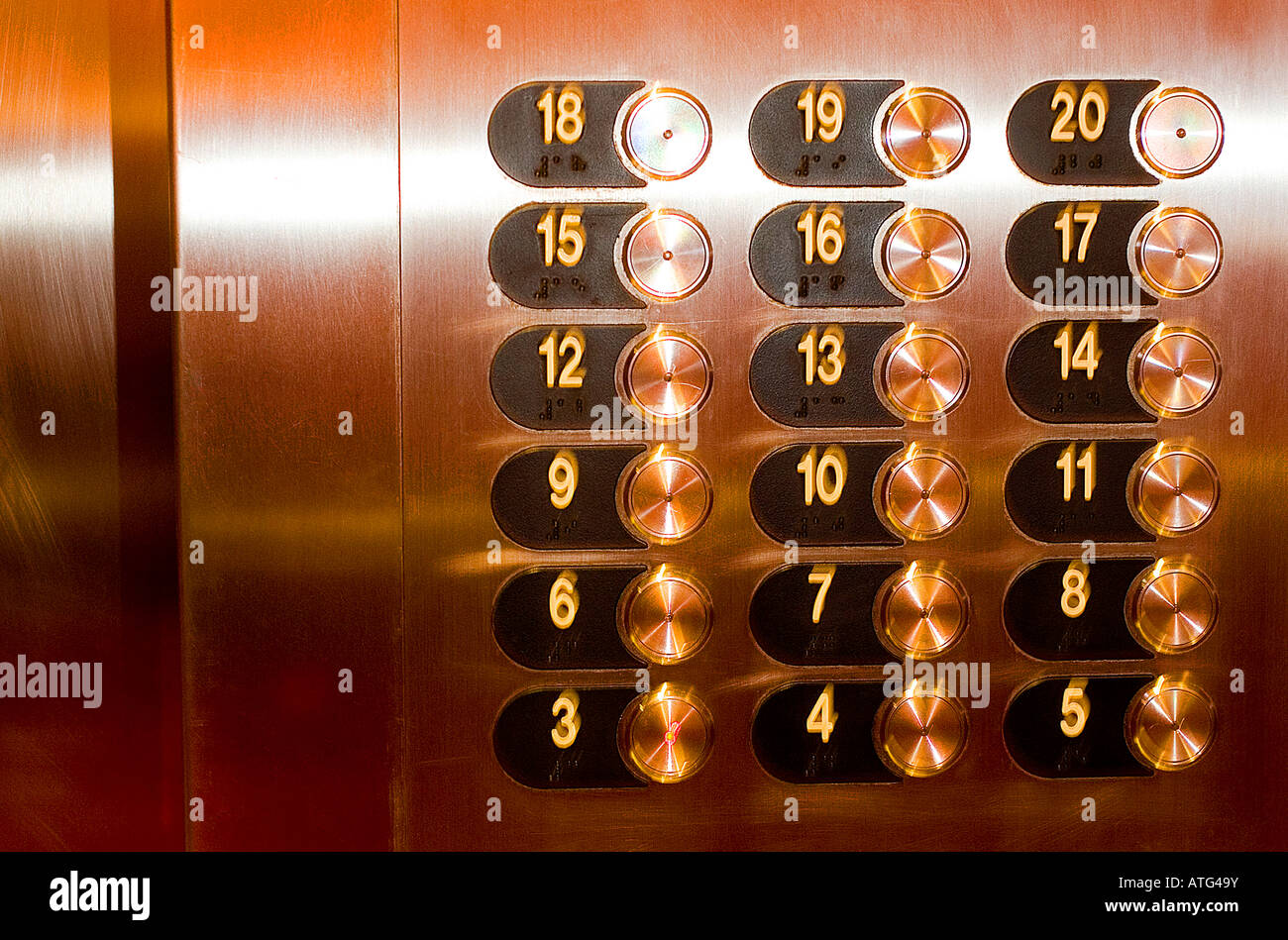 Elevator buttons hi-res stock photography and images - Alamy