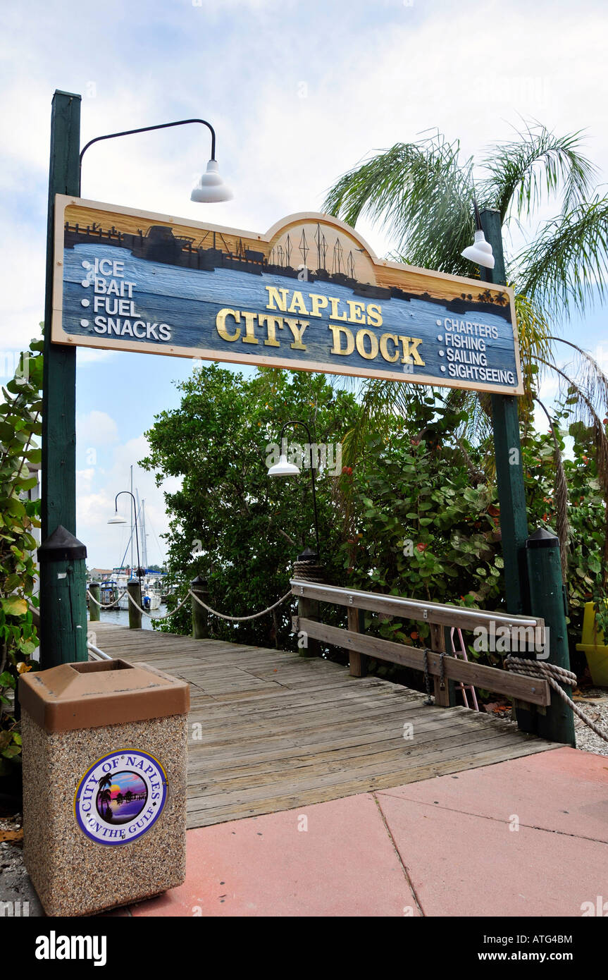 Naples Florida City Dock Stock Photo - Alamy