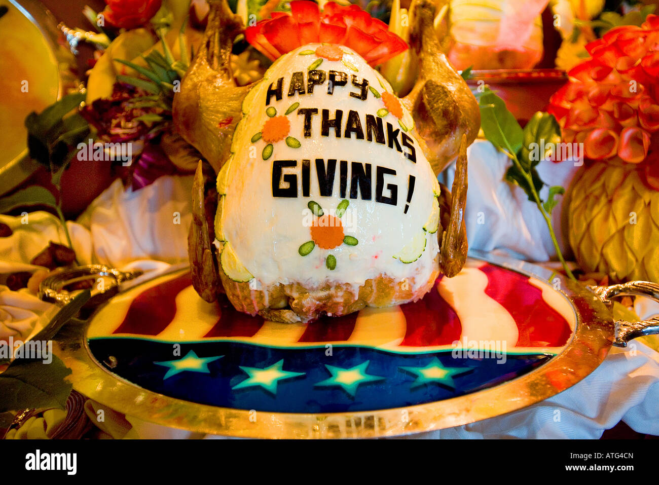 Thanksgiving turkey decoration Stock Photo - Alamy