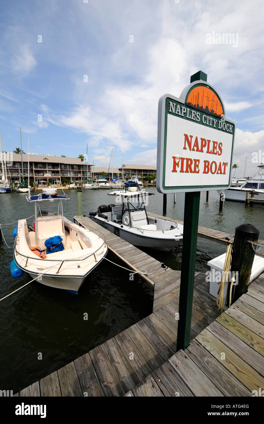 Naples Florida City Dock Stock Photo - Alamy