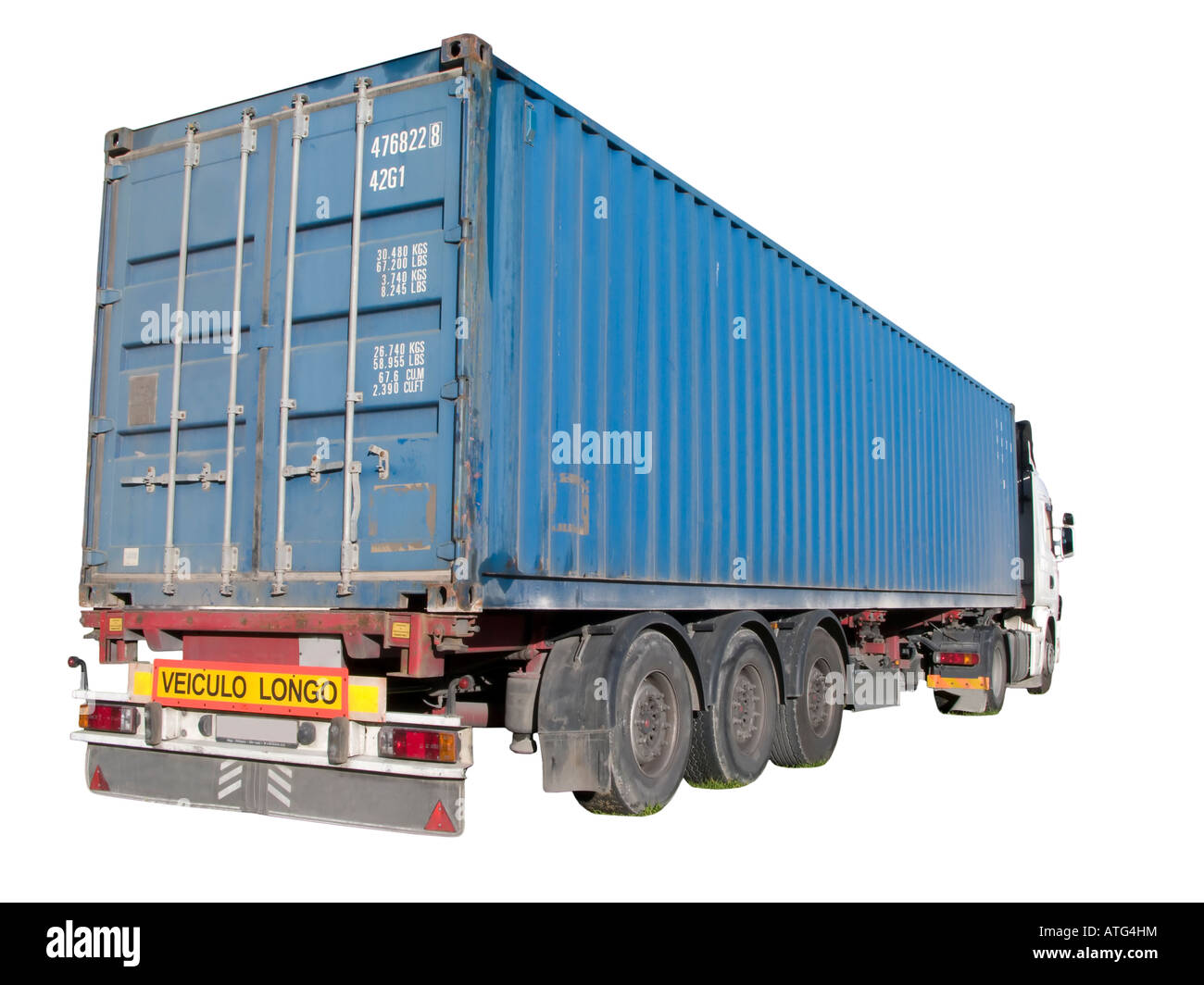Shipping container rear view Cut Out Stock Images & Pictures - Alamy