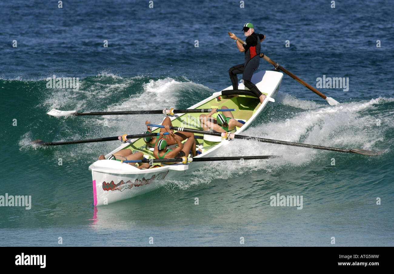 Surf boat event in the National Surf Lifesaving Championships at ...