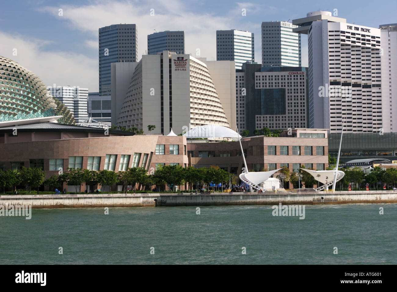 View Across Harbour to Theatres on the Bay District Singapore Stock ...