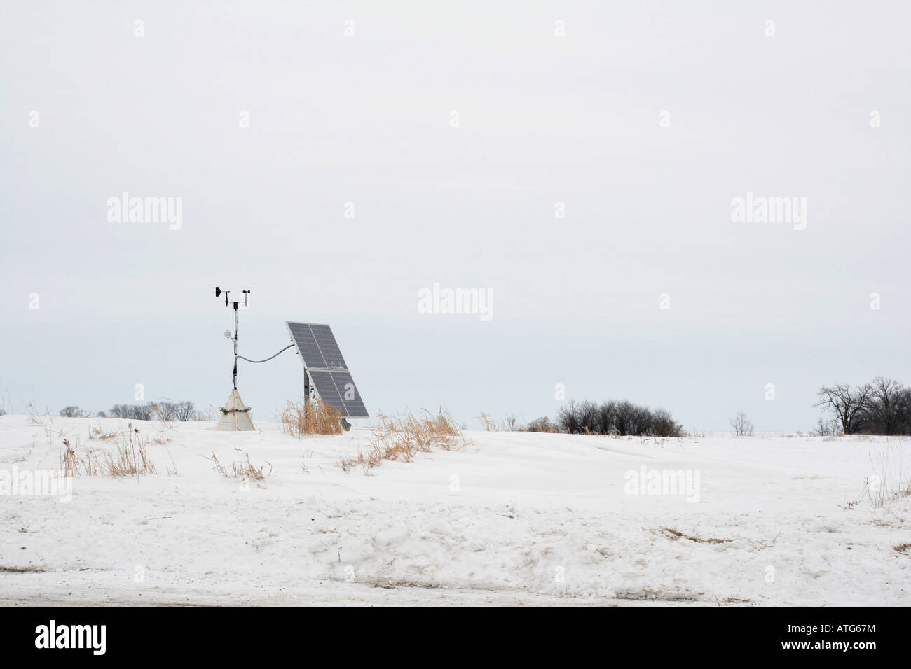 Solar powered remote weather monitoring station in difficult winter ...