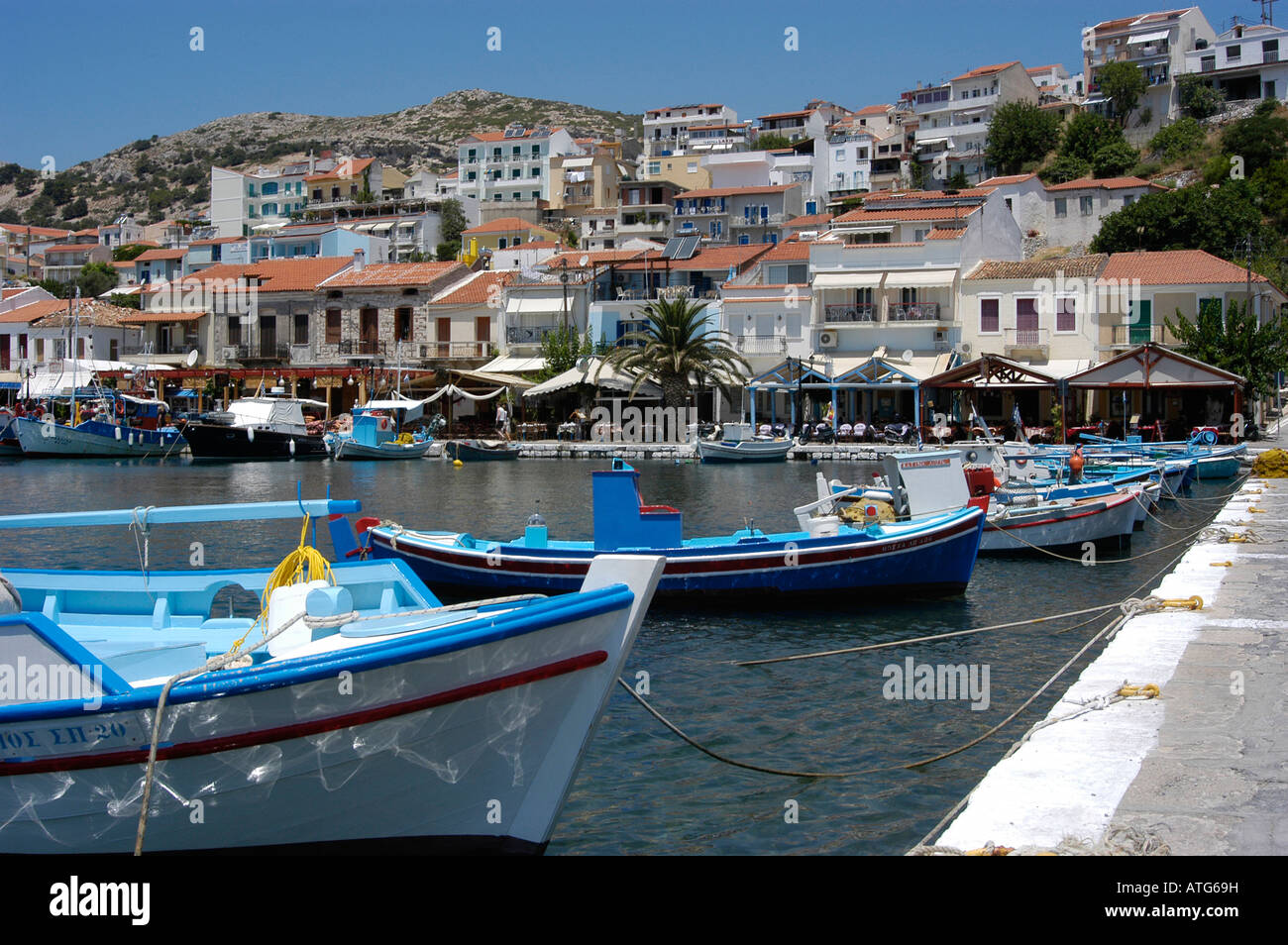 Port of Pythagorion, samos island greece Stock Photo - Alamy