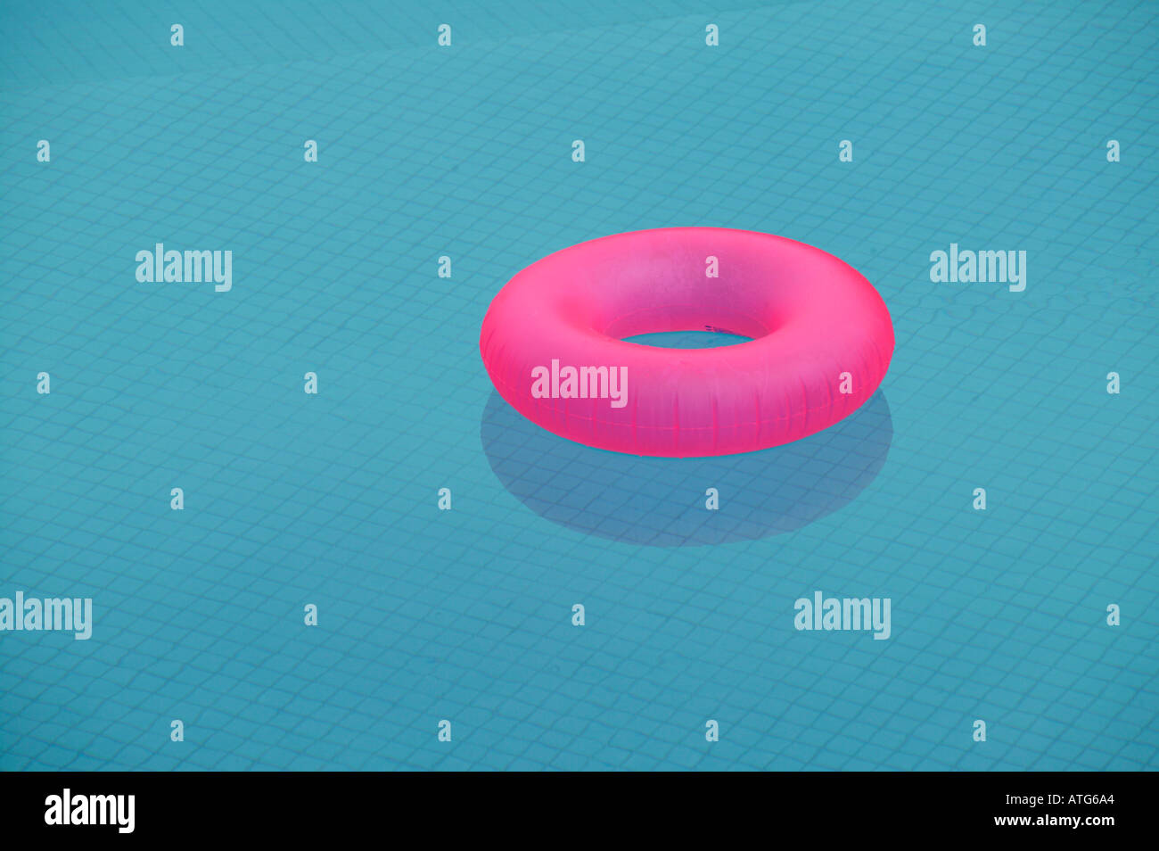 pink rubber ring in pool Stock Photo - Alamy