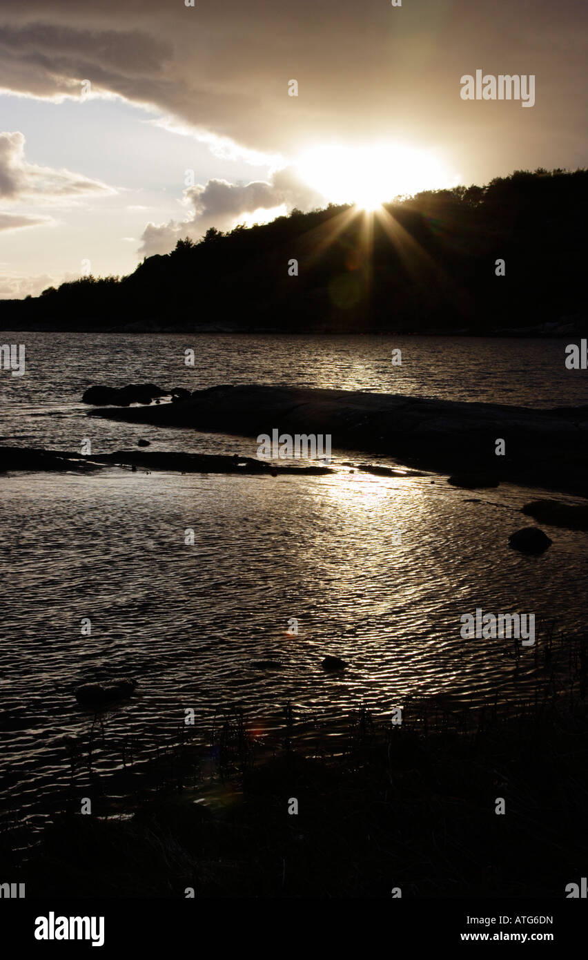 Magic evening light over the bay Stock Photo - Alamy