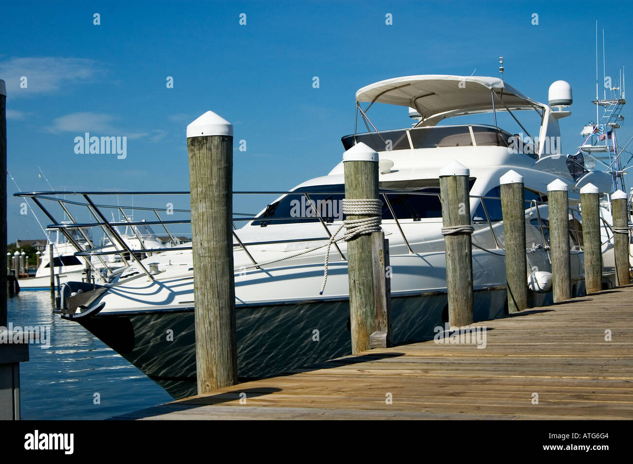 Yacht at Dock Stock Photo - Alamy